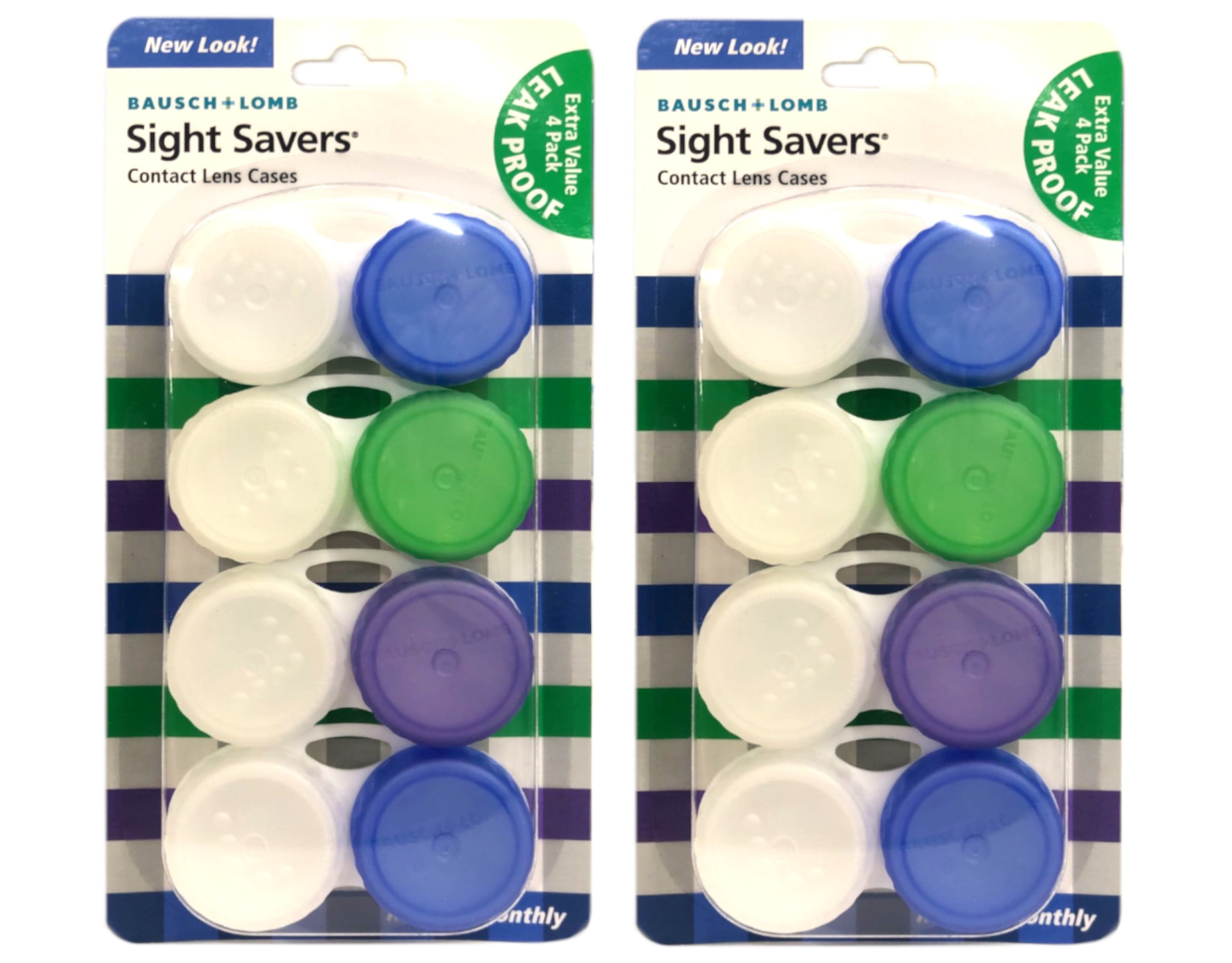 Bausch & Lomb Sight Savers Contact Lens Cases, 4 Count - Pack of 2 ...