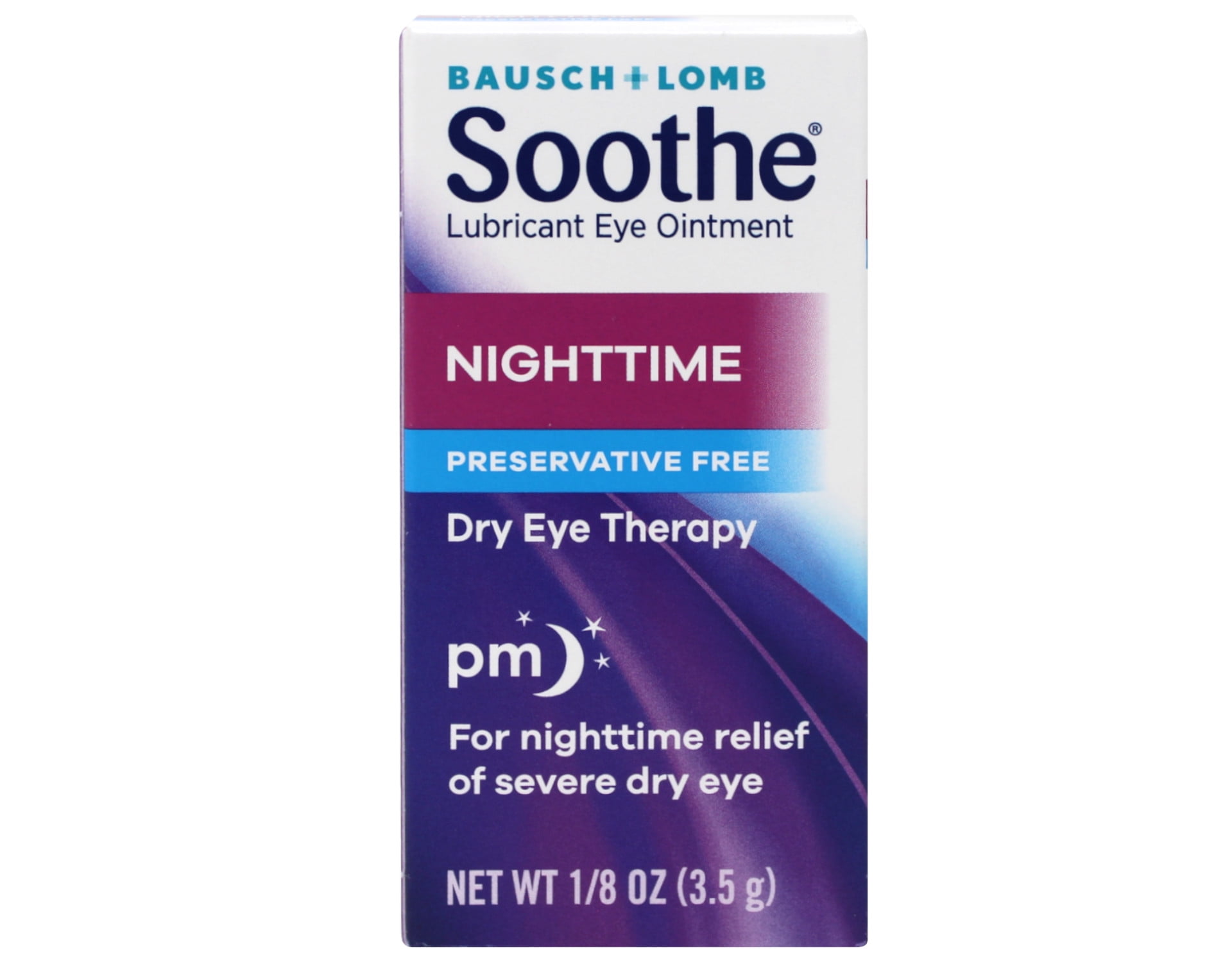 Bausch + Lomb Soothe Lubricant Eye Ointment, Night Time, 1/8 oz ...