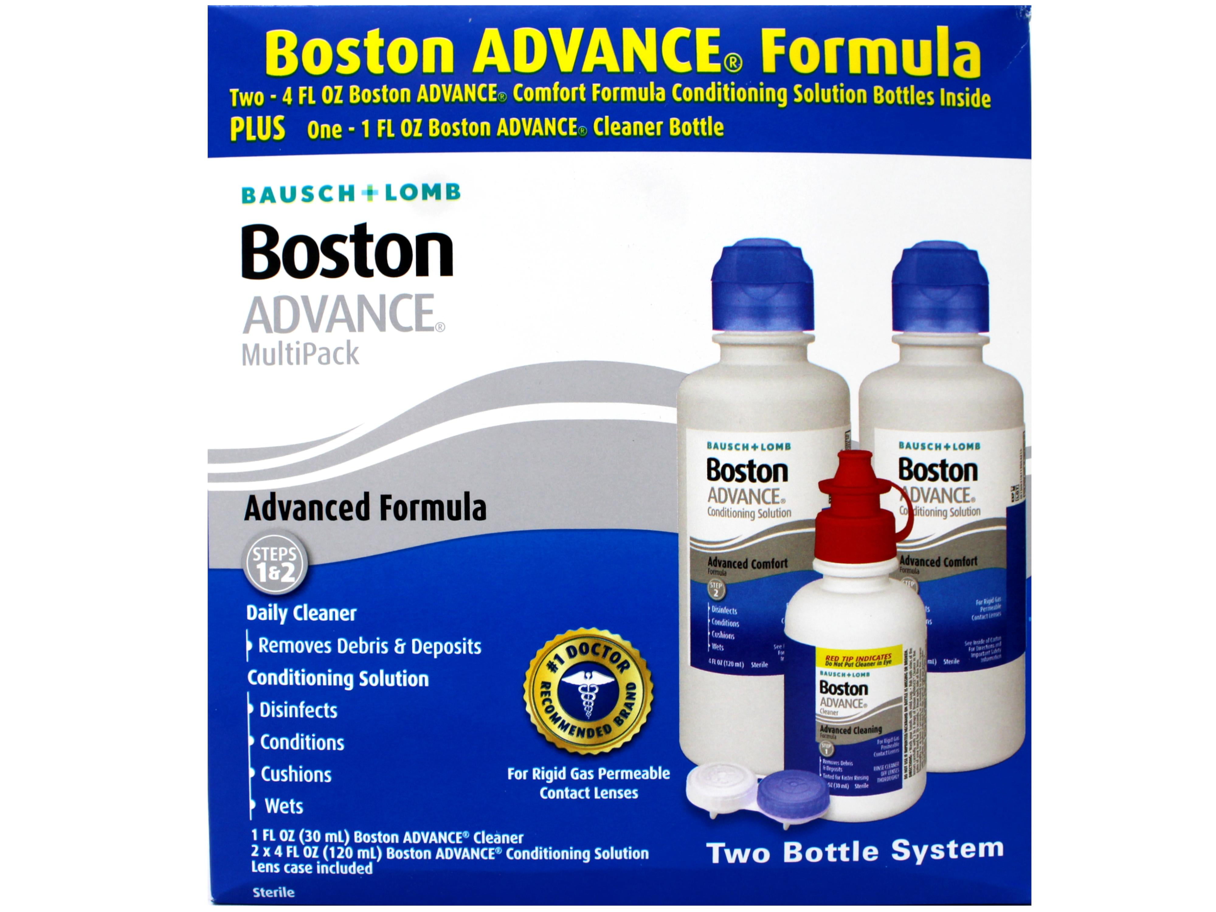 Baush & Lomb Boston Advance Multi-Pack, Step 1&2 Leanses Cleaner (2 X 4 ...
