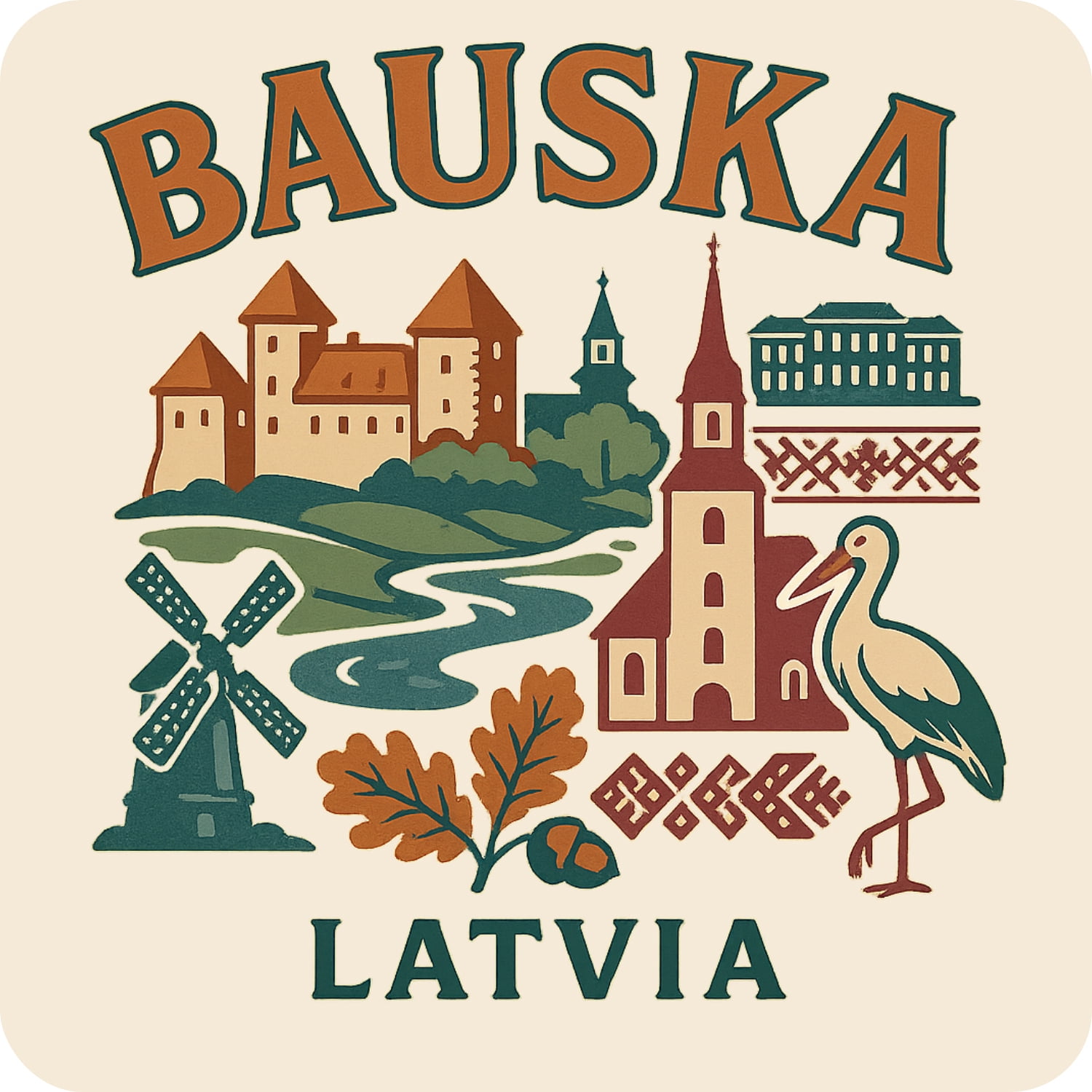 Bauska Latvia Keepsakes Souvenir Vinyl Sticker – Destination Travel ...