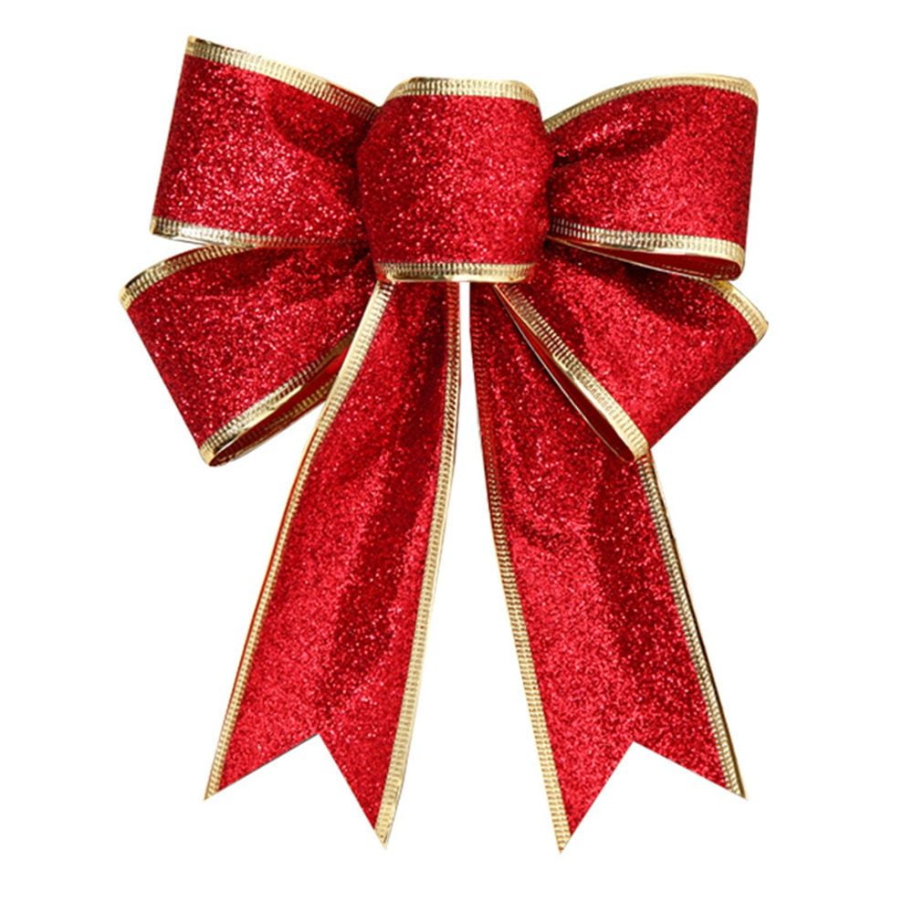 Large Holiday Ribbon Bowknot Ornaments for Christmas Tree, Xmas Party ...