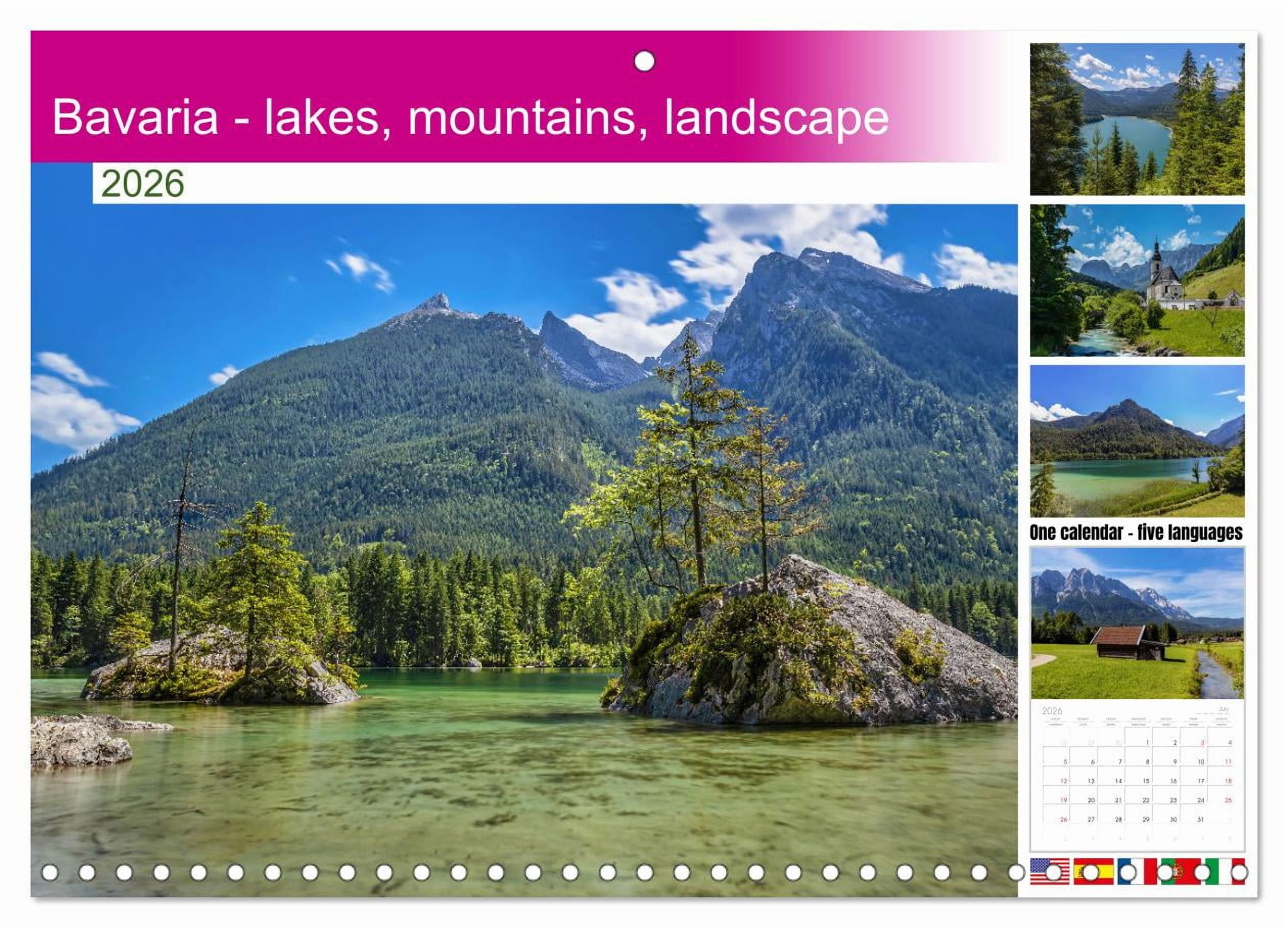 Bavaria - lakes, mountains, landscape (Monthly Wall Calendar 2026 11.7 ...
