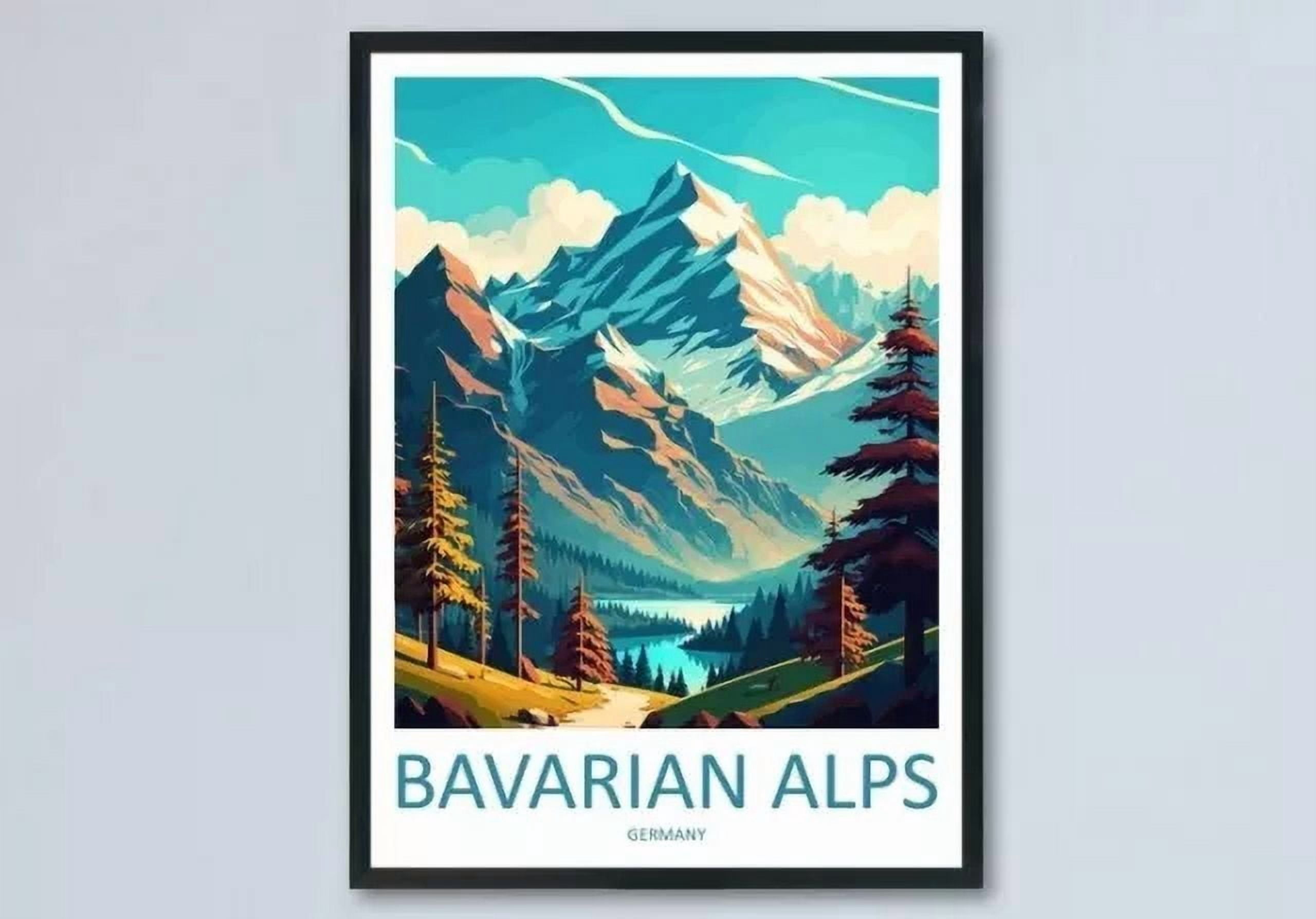 Bavarian Alps Print Bavarian Home Decor Landscape Art Print Bavarian ...