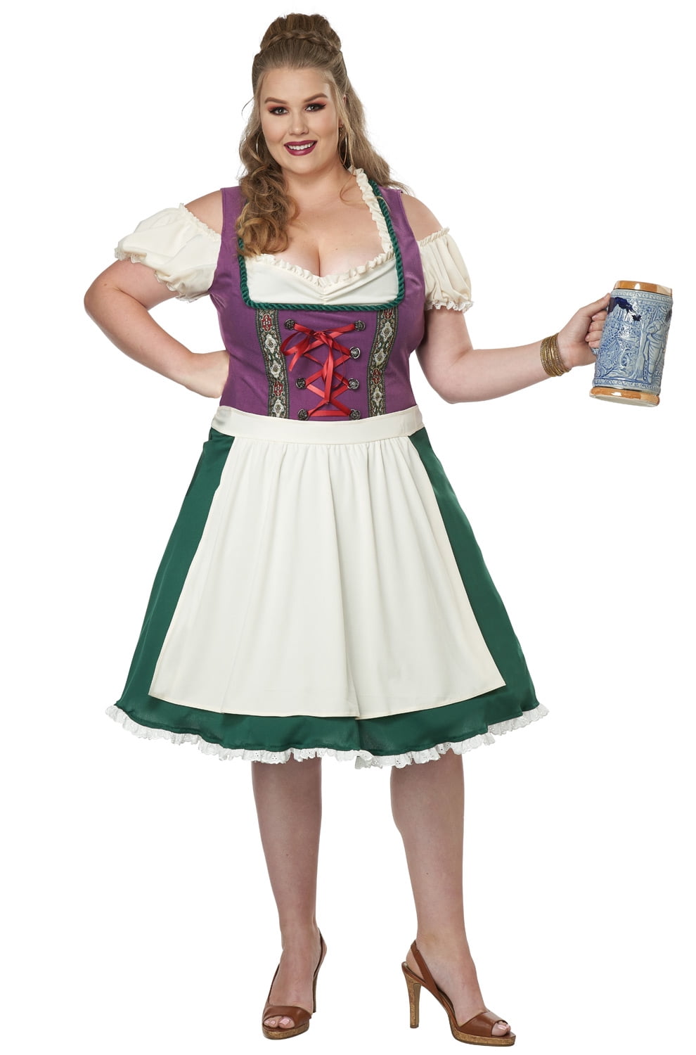 Bavarian Beer Maid Plus Size Costume - Walmart.com