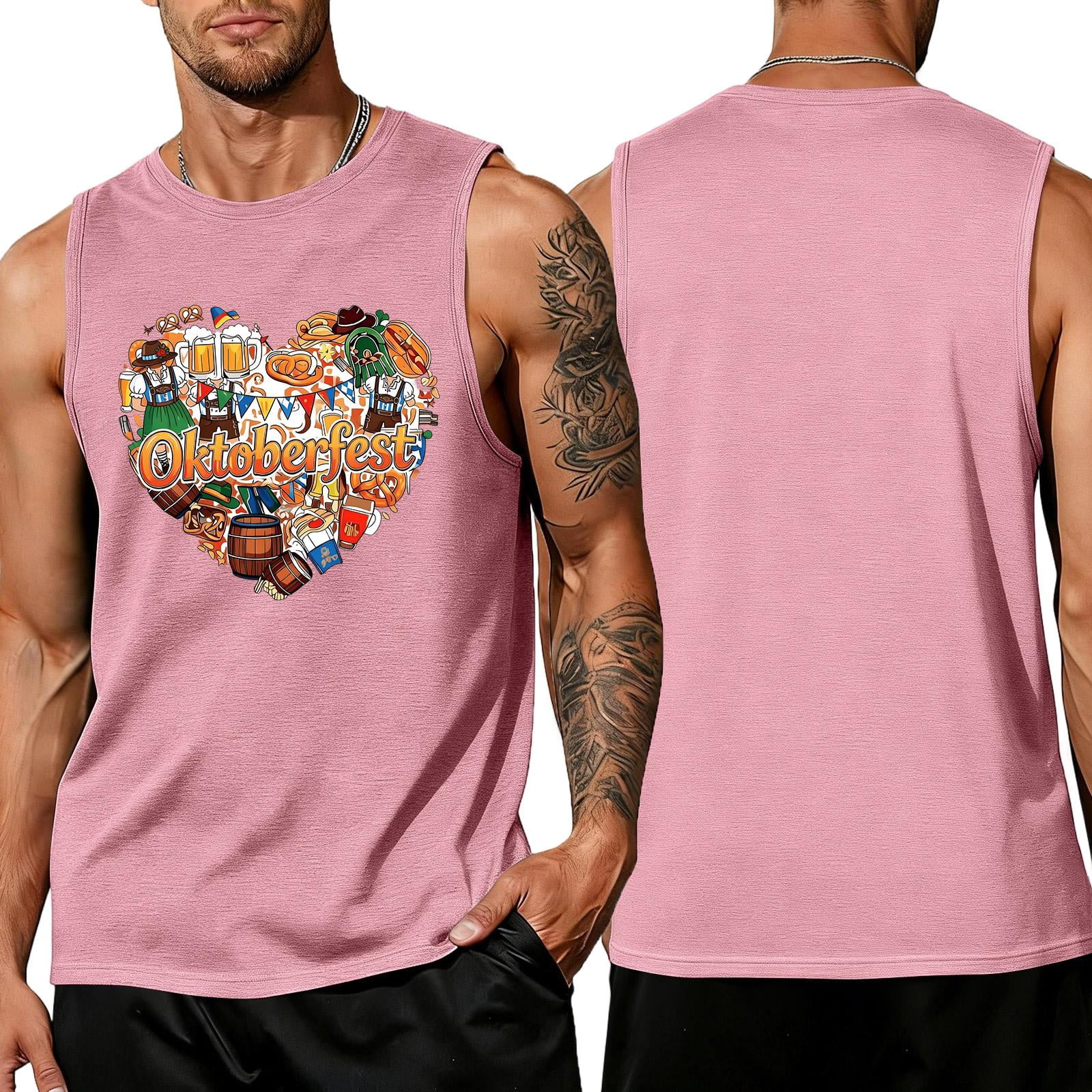 Bavarian German Oktoberfest Themed Tank Top, Men Beer Festival Print ...