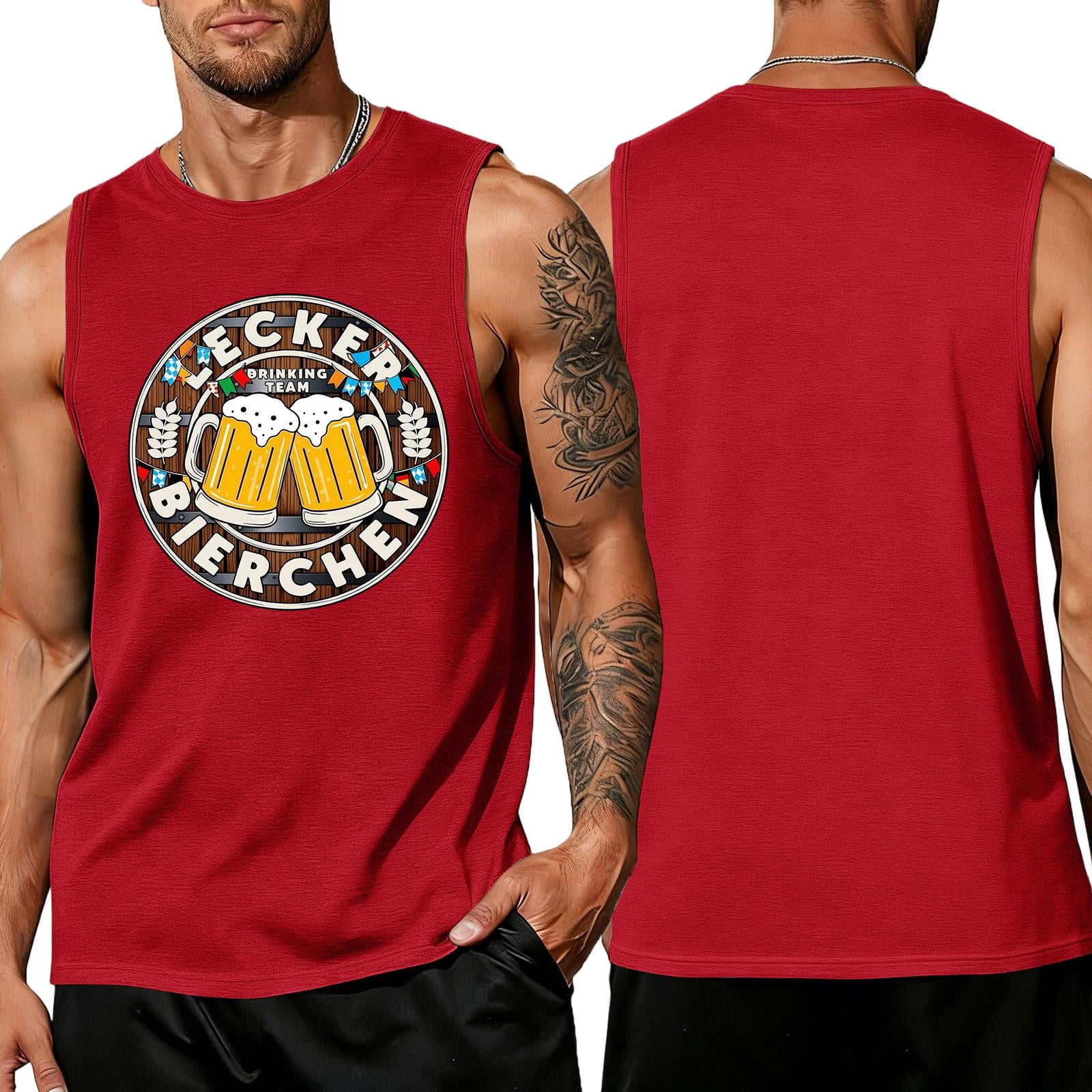 Bavarian German Oktoberfest Themed Tank Top, Men Traditional Beer ...