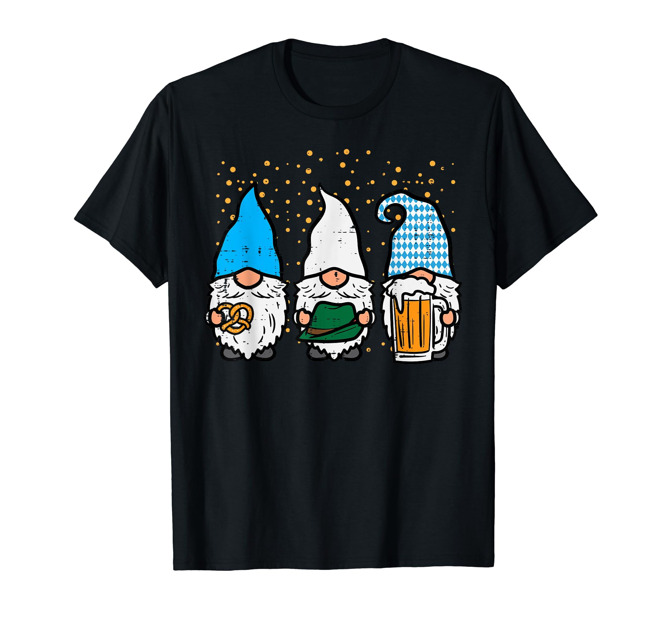 Bavarian Gnomes Octoberfest German Oktoberfest Men Cotton Black T-Shirt ...