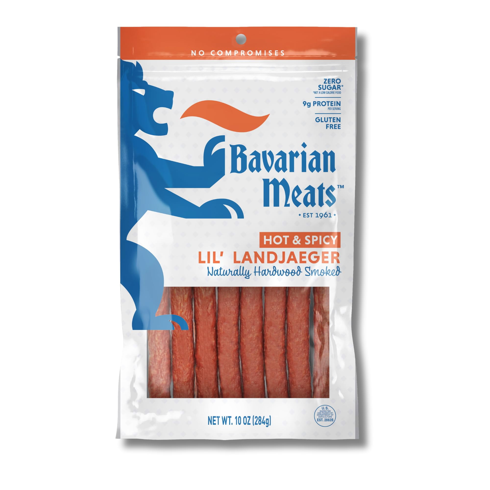 Bavarian Meats Hot & MFF30 Spicy Lil' Landjaeger Meat Sticks, Smoked ...