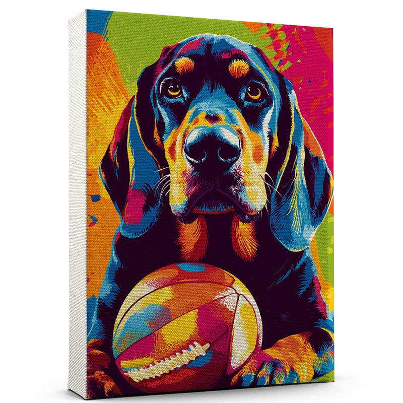 Bavarian Mountain Scent Hound Dog Playing American Football Stretched ...