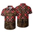 Bavarian Oktoberfest Carnival Costume Shirt for Men Classic Lederhosen ...