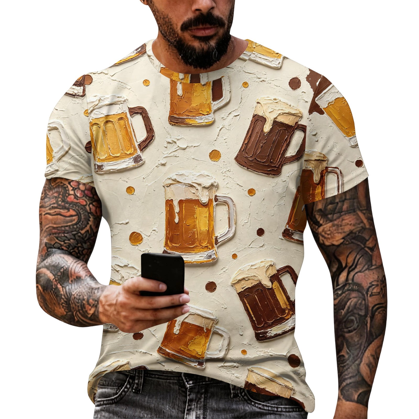 Bavarian Oktoberfest Carnival Costume T-Shirt for Men, Beer Festival ...