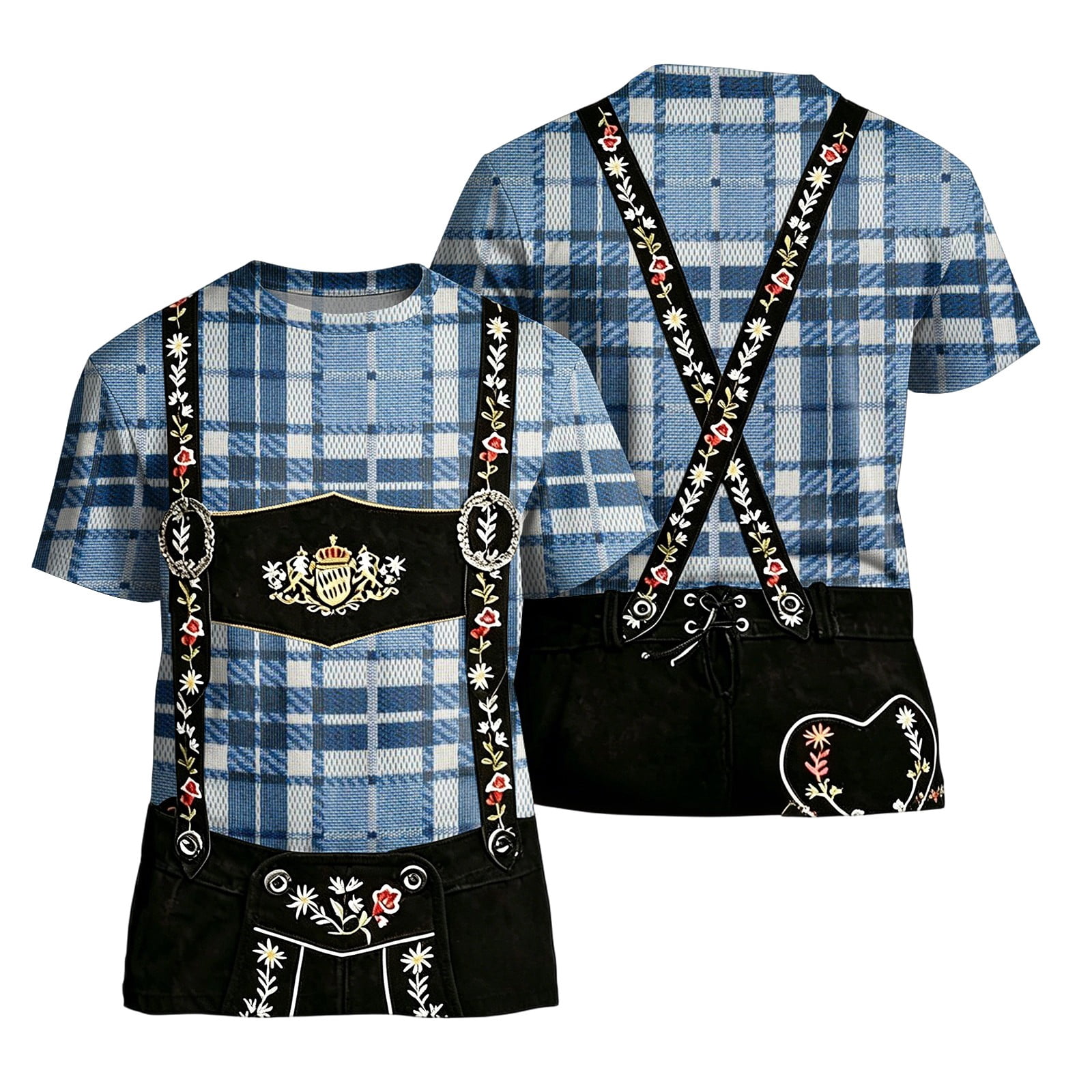 Bavarian Oktoberfest Carnival Costume T-Shirt for Men Casual Short ...