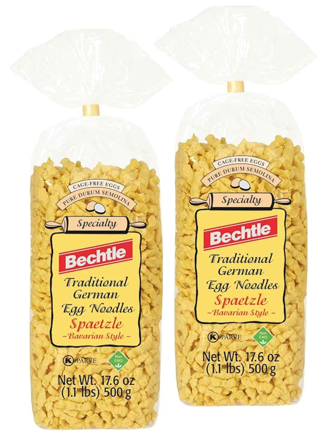 Bavarian Spaetzle Traditional German Egg Noodles, 17.6 Ounce - 2 Bags ...