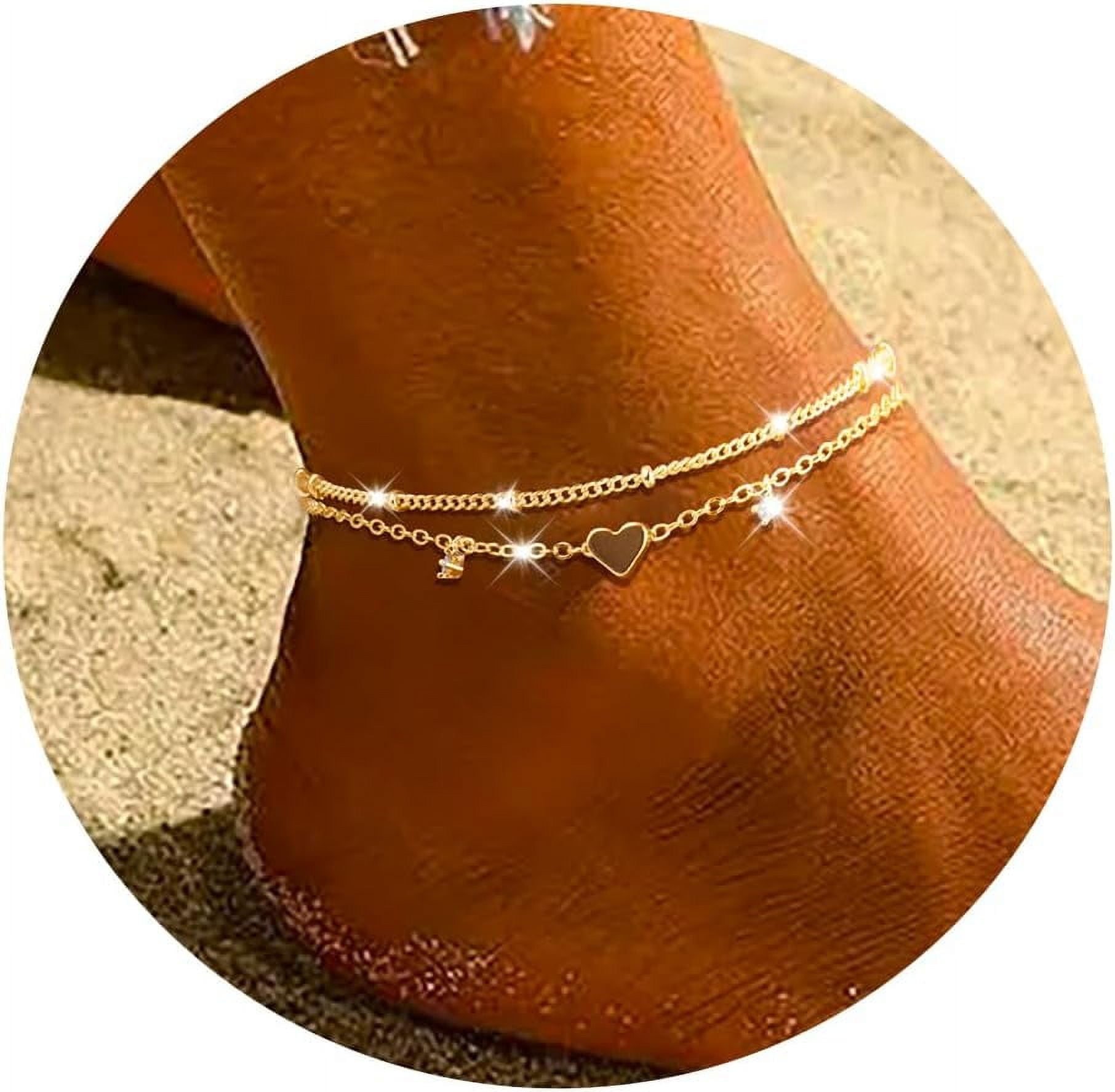 Bavsenic 925 Sterling Silver Anklet Bracelets for Women Waterproof, CZ ...