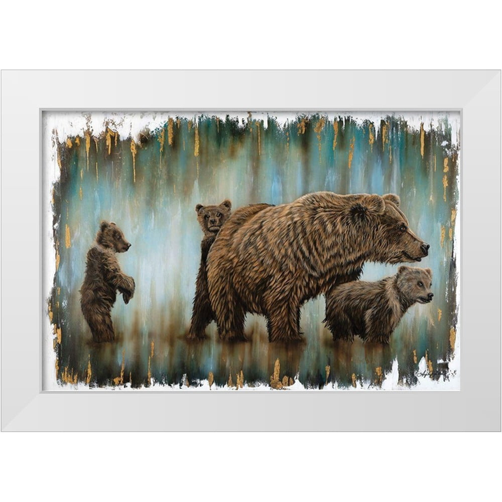 Bawden, Angela 32x23 White Modern Wood Framed Museum Art Print Titled - Mama Bears Protection ...