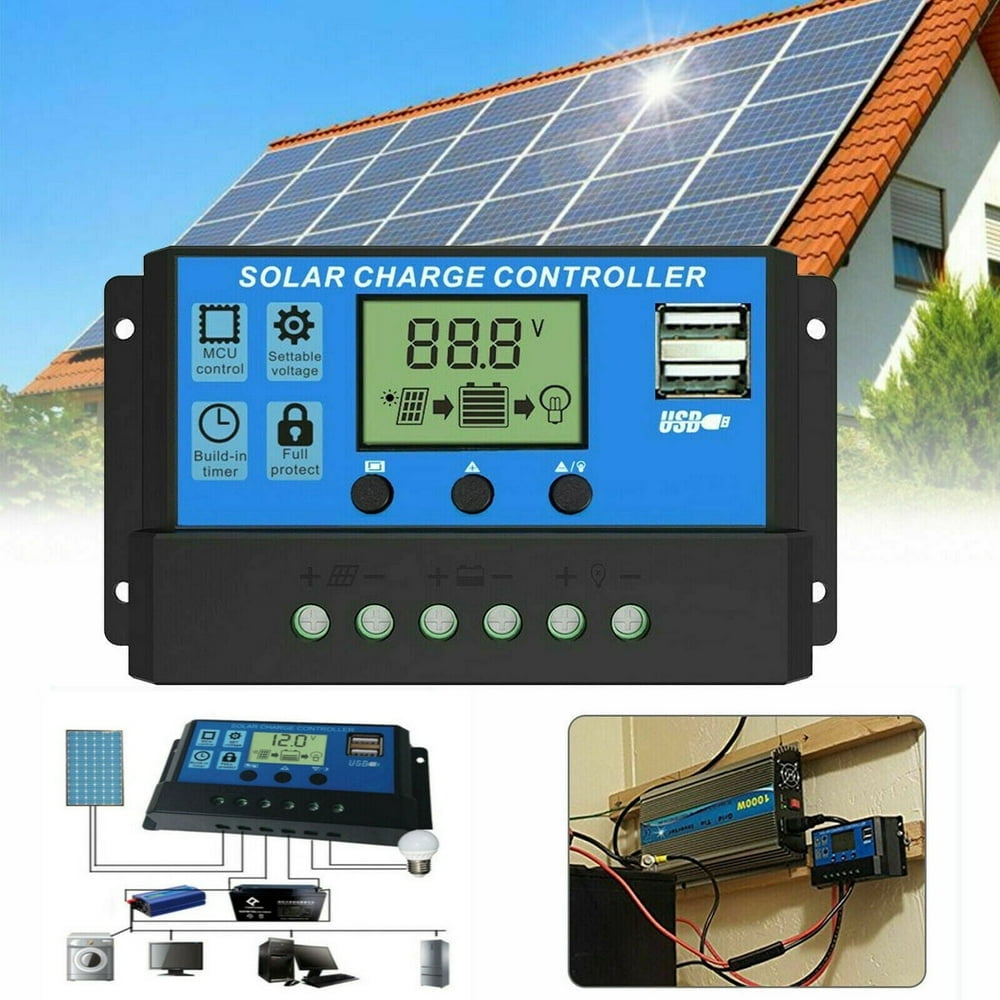 Baweave Solar Panel Kit 200W 100A 12V/ 24V Battery Solar Charge Charger ...
