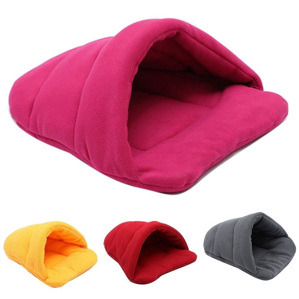 Baweave Thick Fleece Dog Bed Slipper Shape Tent Cave Warm Pet Sleeping ...