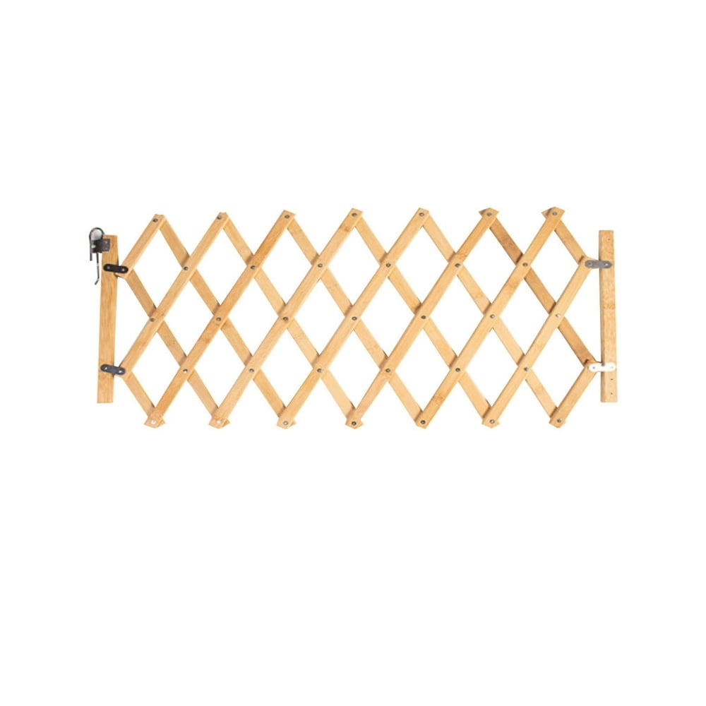 BaweavePortable Wooden Pet Gate Foldable Expandable Safety Fence Pet ...