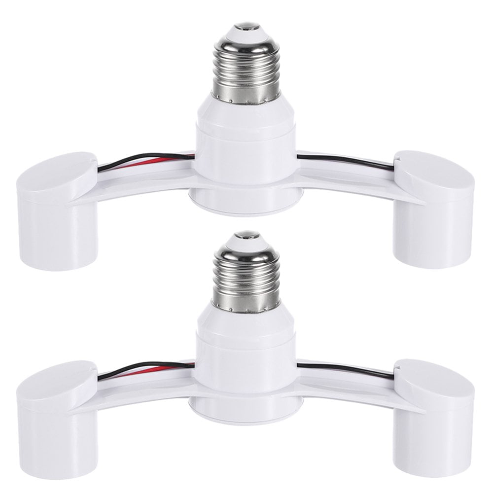 Baweavedouble plug socket 2pcs E27 Light Socket Adapter Splitter Double ...
