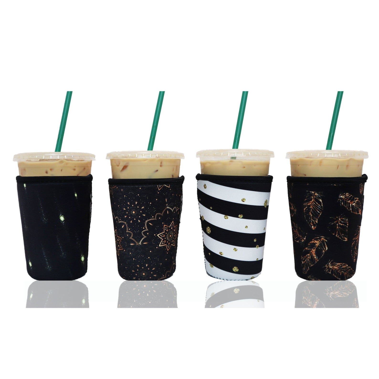 Baxendale and Co 4-Pack Medium (22-24oz) Reusable Neoprene Insulator ...