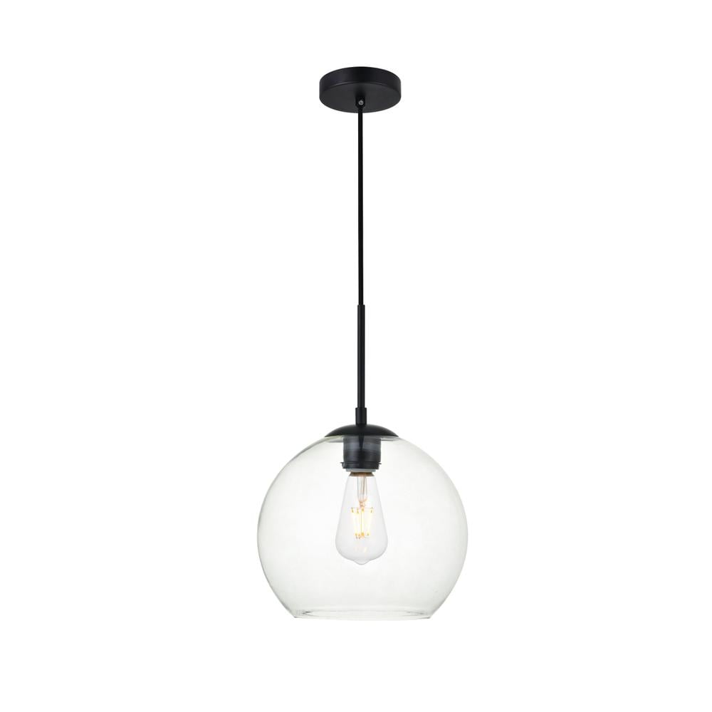 Baxter 1 Light Black Pendant With Clear Glass - Walmart.com