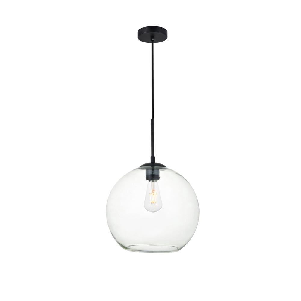Baxter 1 Light Black Pendant With Clear Glass - Walmart.com