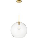 Baxter 1 Light Pendant Ceiling Light with Clear Glass, Brass - Walmart.com