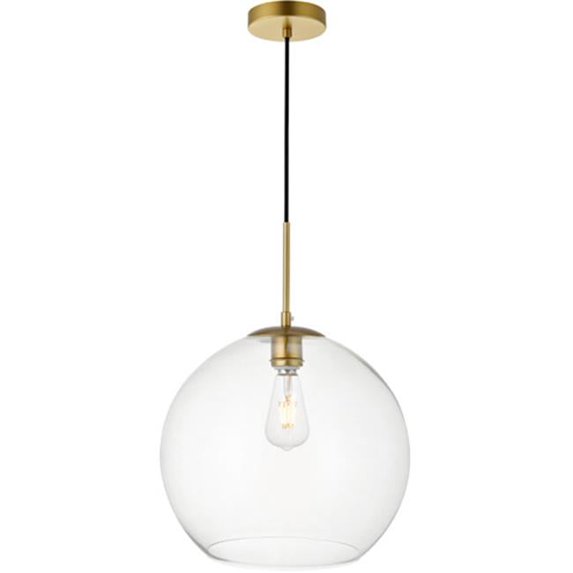Baxter 1 Light Pendant Ceiling Light with Clear Glass, Brass - Walmart.com