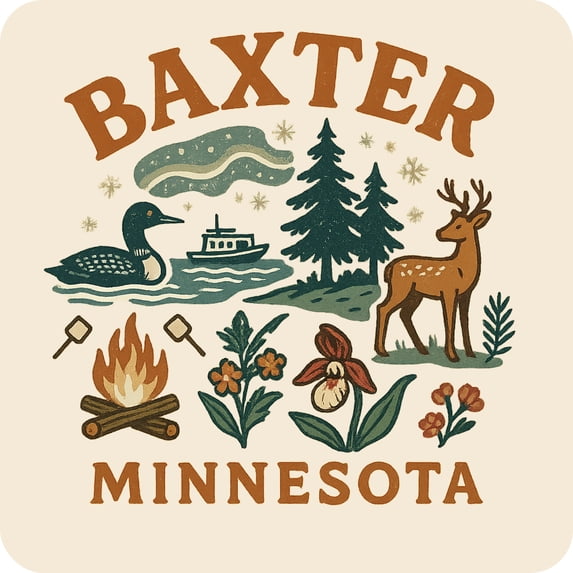 Baxter Minnesota Keepsakes Souvenir Vinyl Sticker – Destination Travel ...
