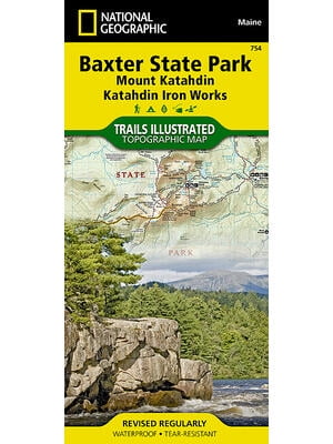 Baxter State Park Map [Mount Katahdin, Katahdin Iron Works] - Walmart.com