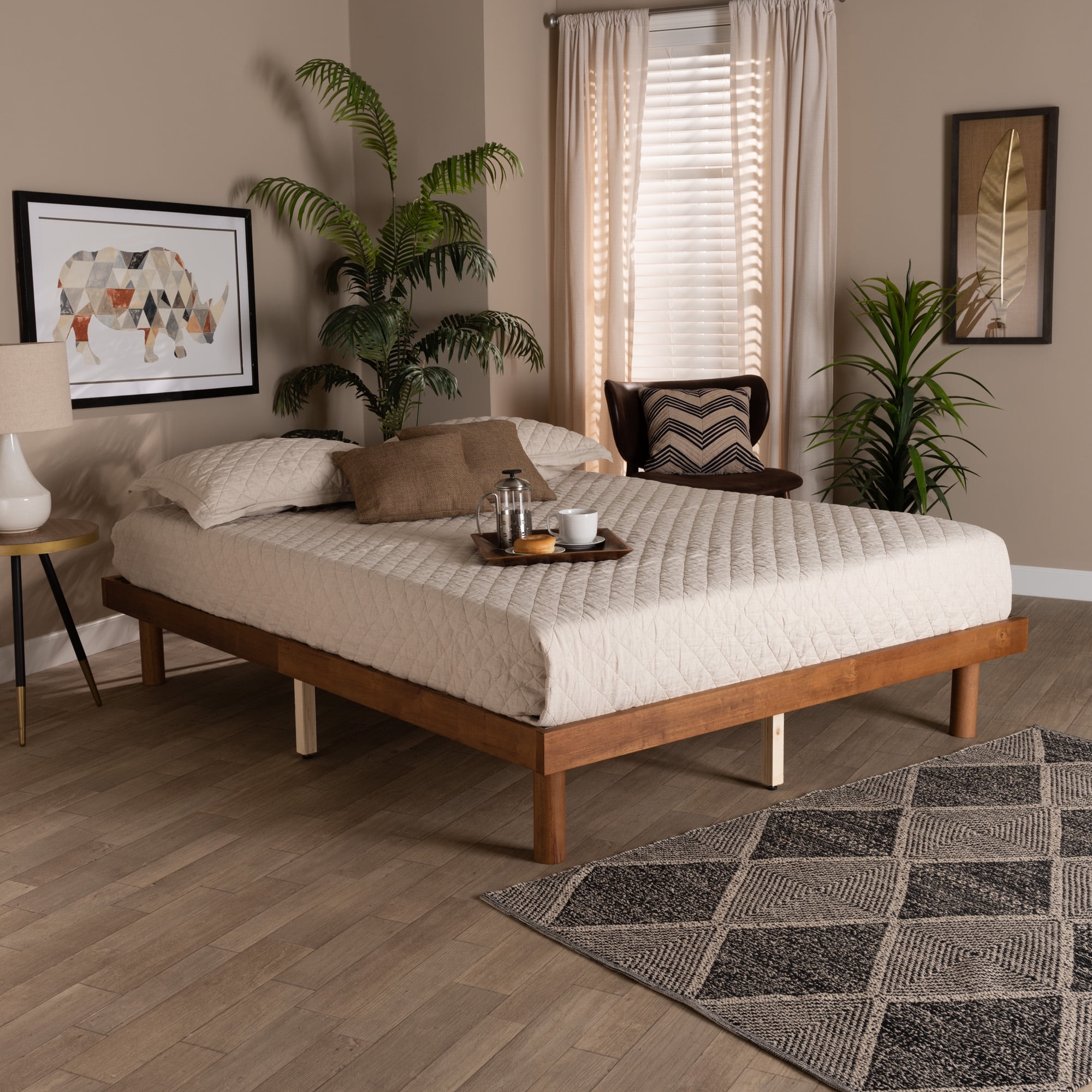 Free Shipping! Baxton Studio Winston Mid-Century Modern Queen Platform ...