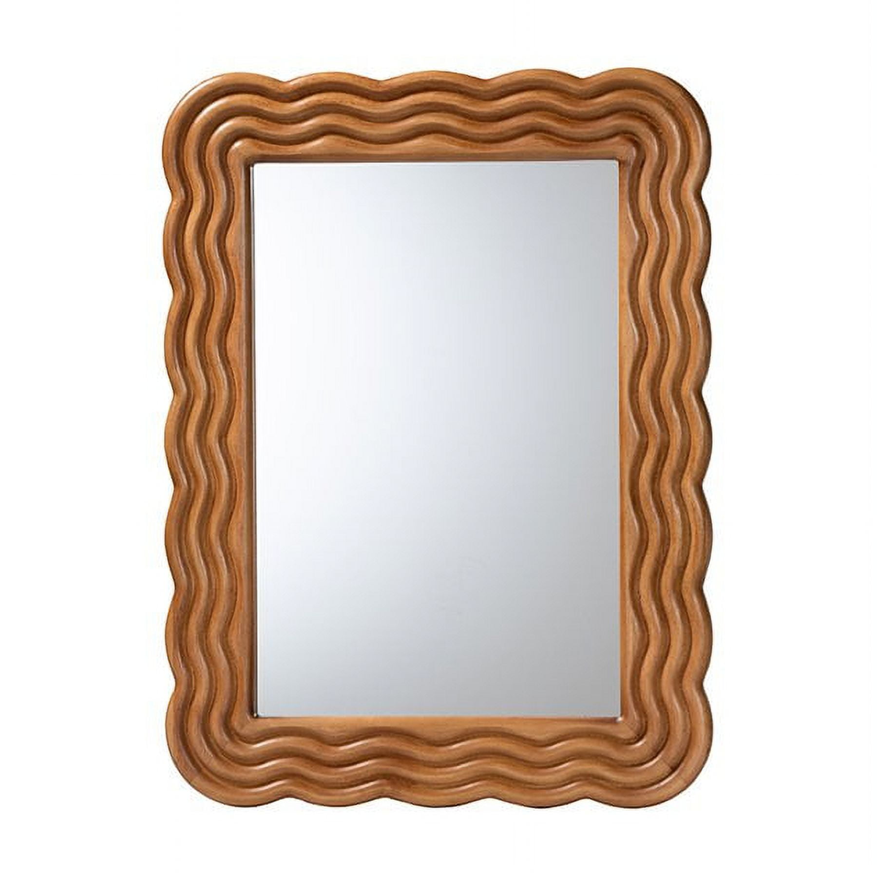 Baxton Studio Acantha Modern Walnut Brown Scallop-framed Accent Mirror ...