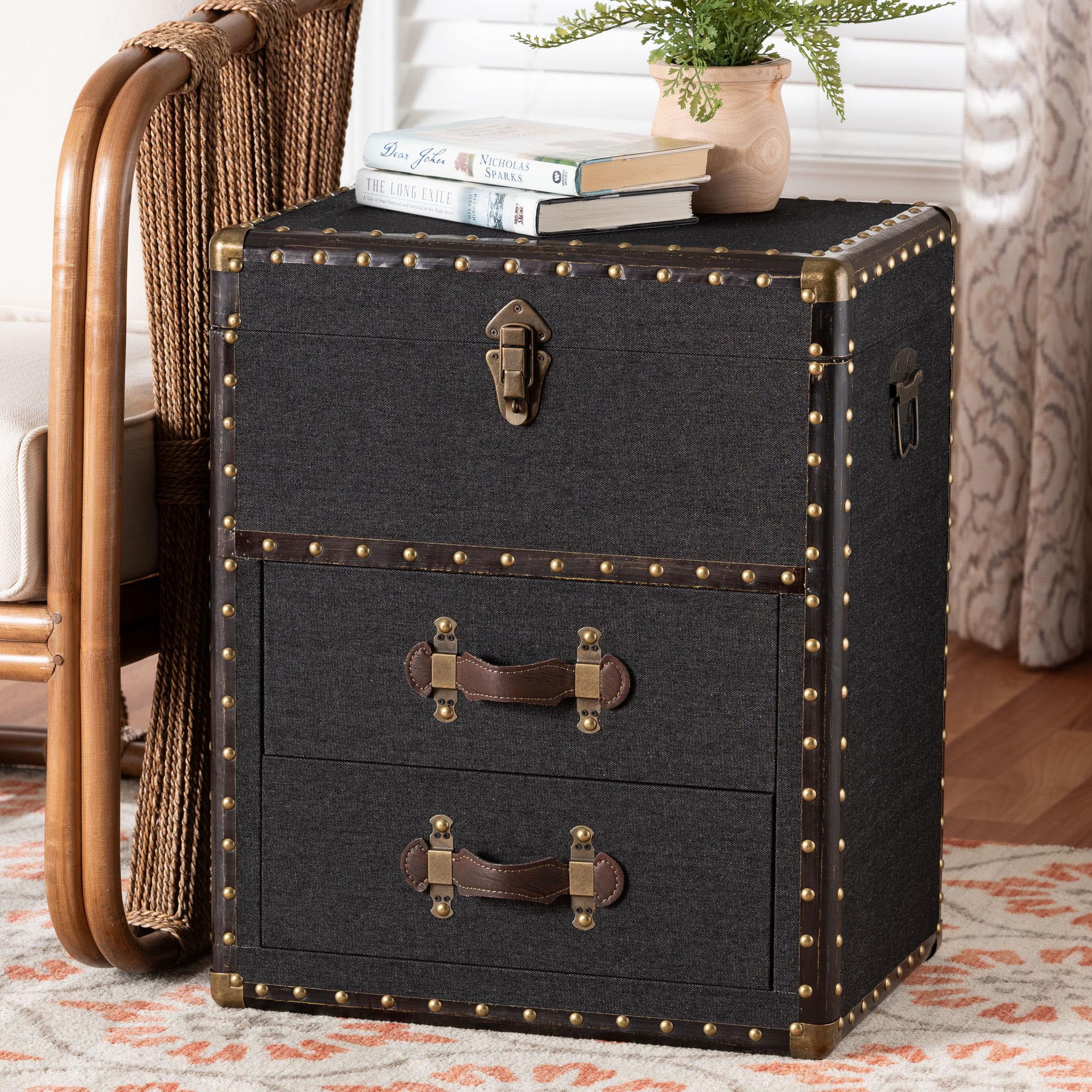 Free Shipping! Baxton Studio Agatha Vintage Wooden Storage Trunk with ...