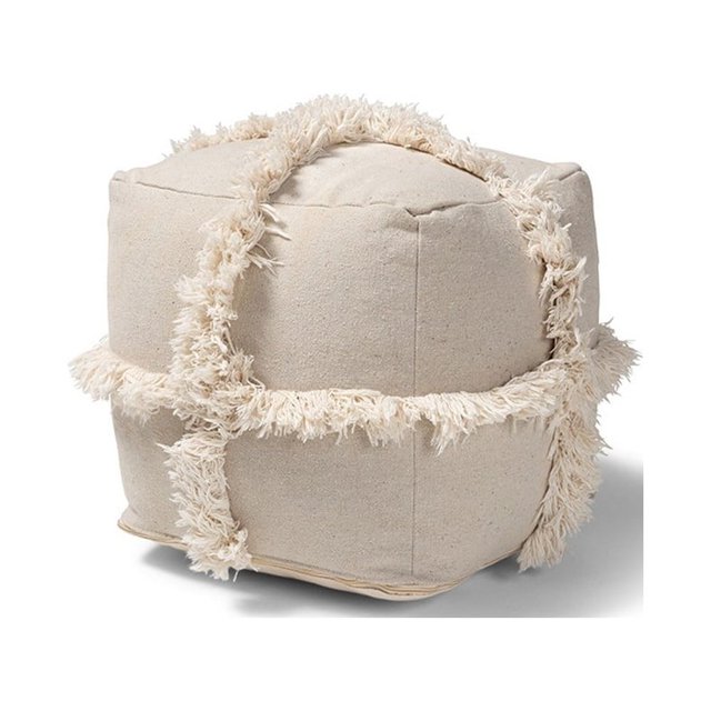Baxton Studio Alfro Moroccan Inspired Beige Handwoven Cotton Fringe ...