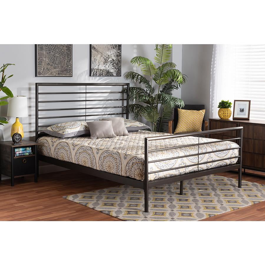Black Full Size Platform Bed