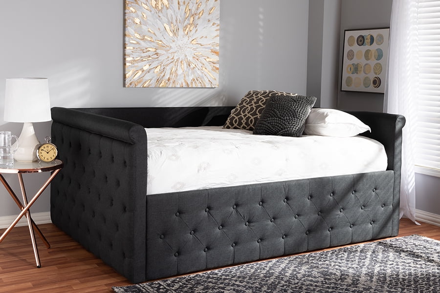 Baxton Studio Amaya Modern and Contemporary Fabric Upholstered Daybed ...