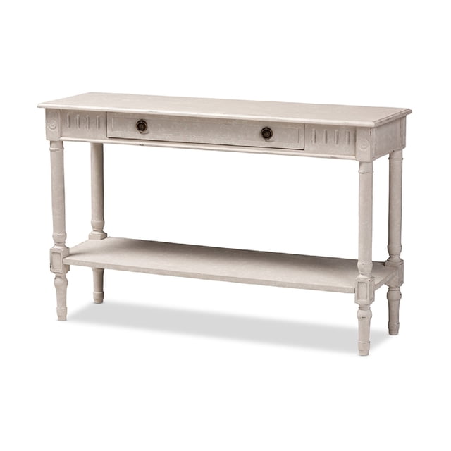 Baxton Studio Ariella Country Cottage Farmhouse Whitewashed 1-Drawer ...