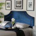 Wholesale Interiors Baxton Studio Avignon Navy Blue Velvet Full Size ...