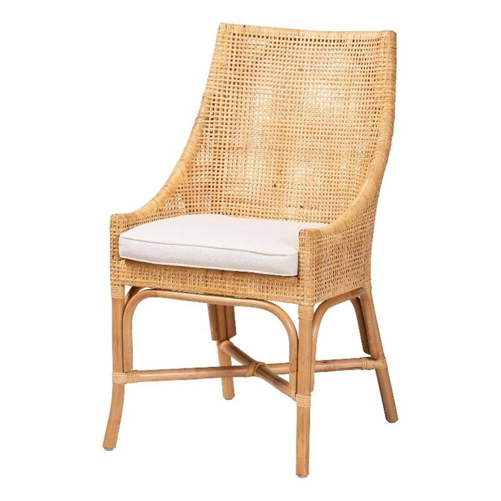 Baxton Studio Bella Modern Bohemian Natural Brown Rattan Woven Indoor ...