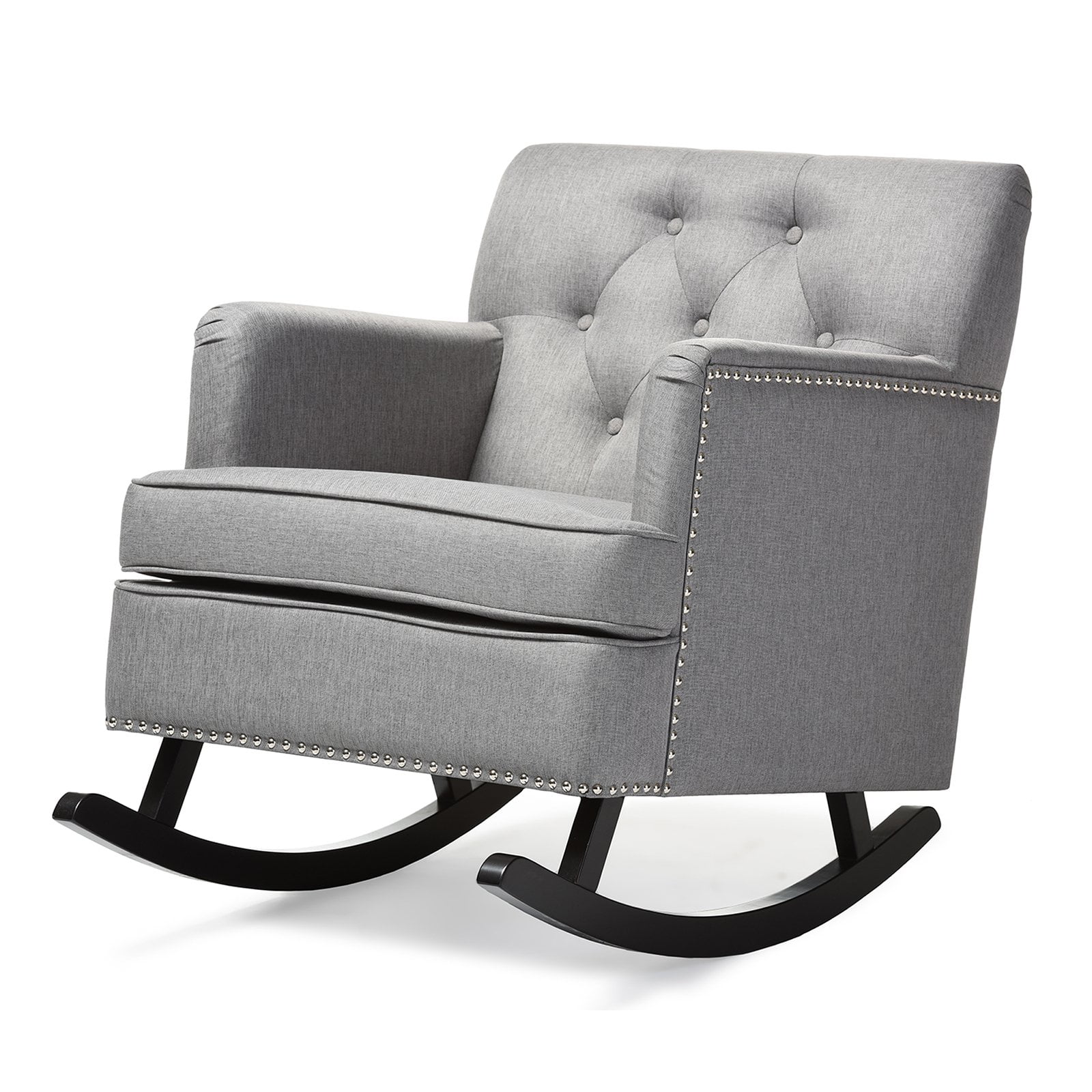 Baxton Studio Bethany Modern and Contemporary Gray Fabric Upholstered ...