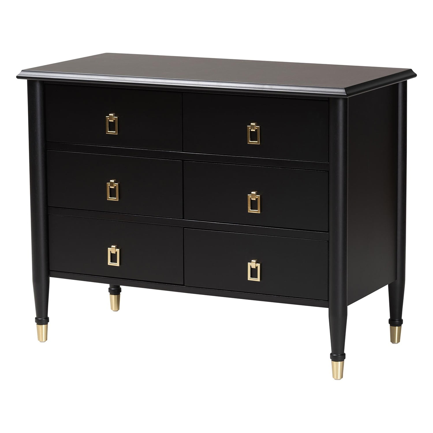 Baxton Studio Tamra Black Wood Chest with Drawers - Walmart.com