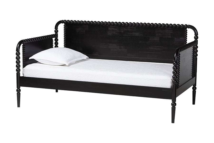 Baxton Studio Lucera Bobbin Daybed - Wooden Spindle Bed Frame, Classic ...