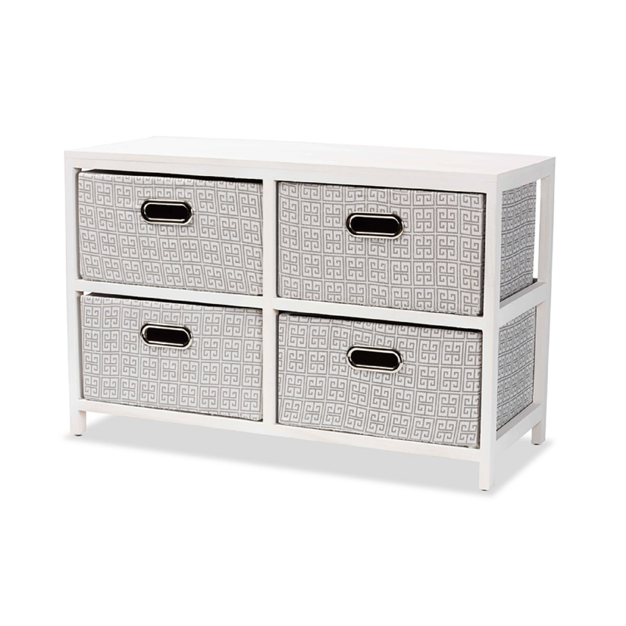Baxton Studio Camber Modern and Contemporary White Finished Wood 4 ...