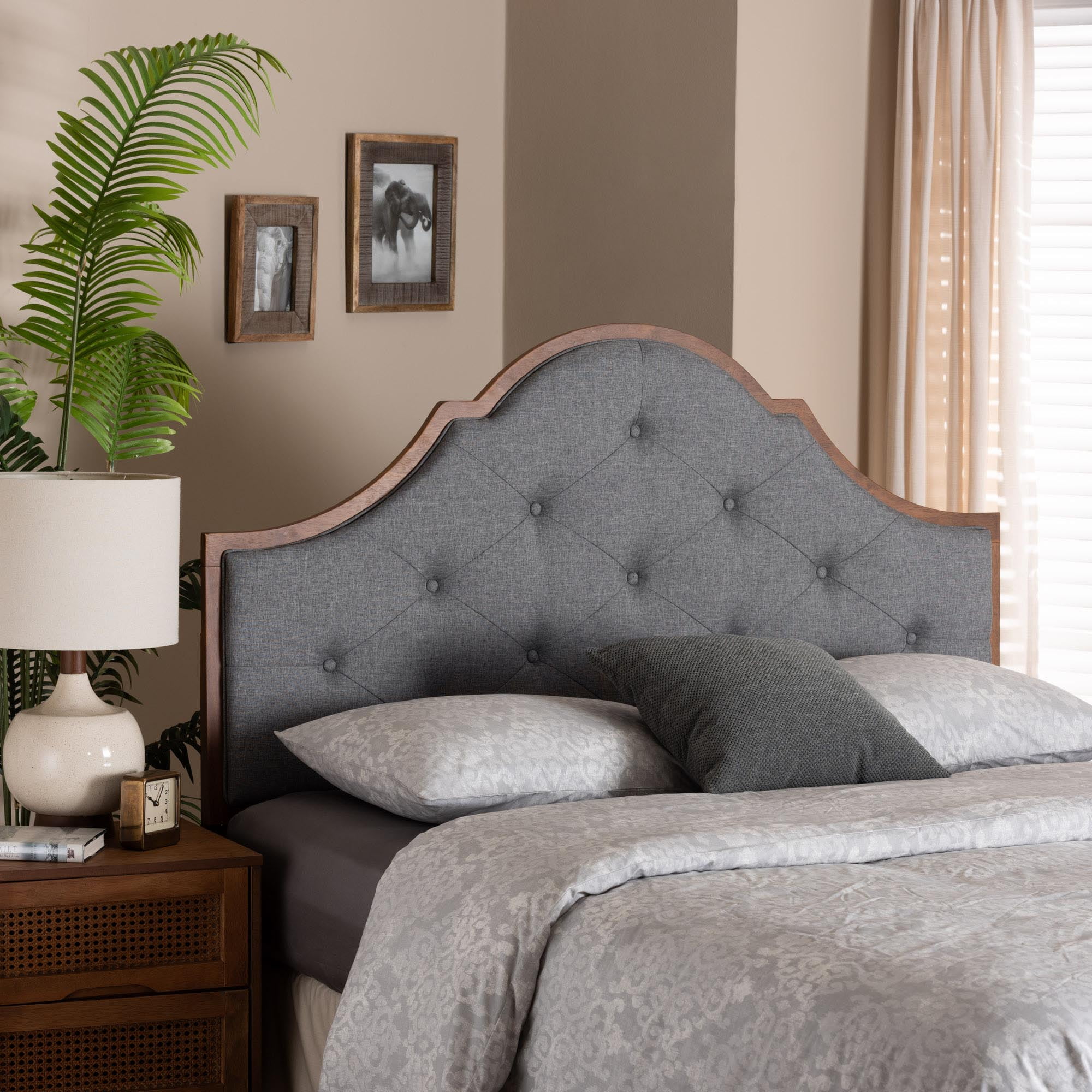 Free Shipping! Baxton Studio Camila Traditional Grey Upholstered Button ...