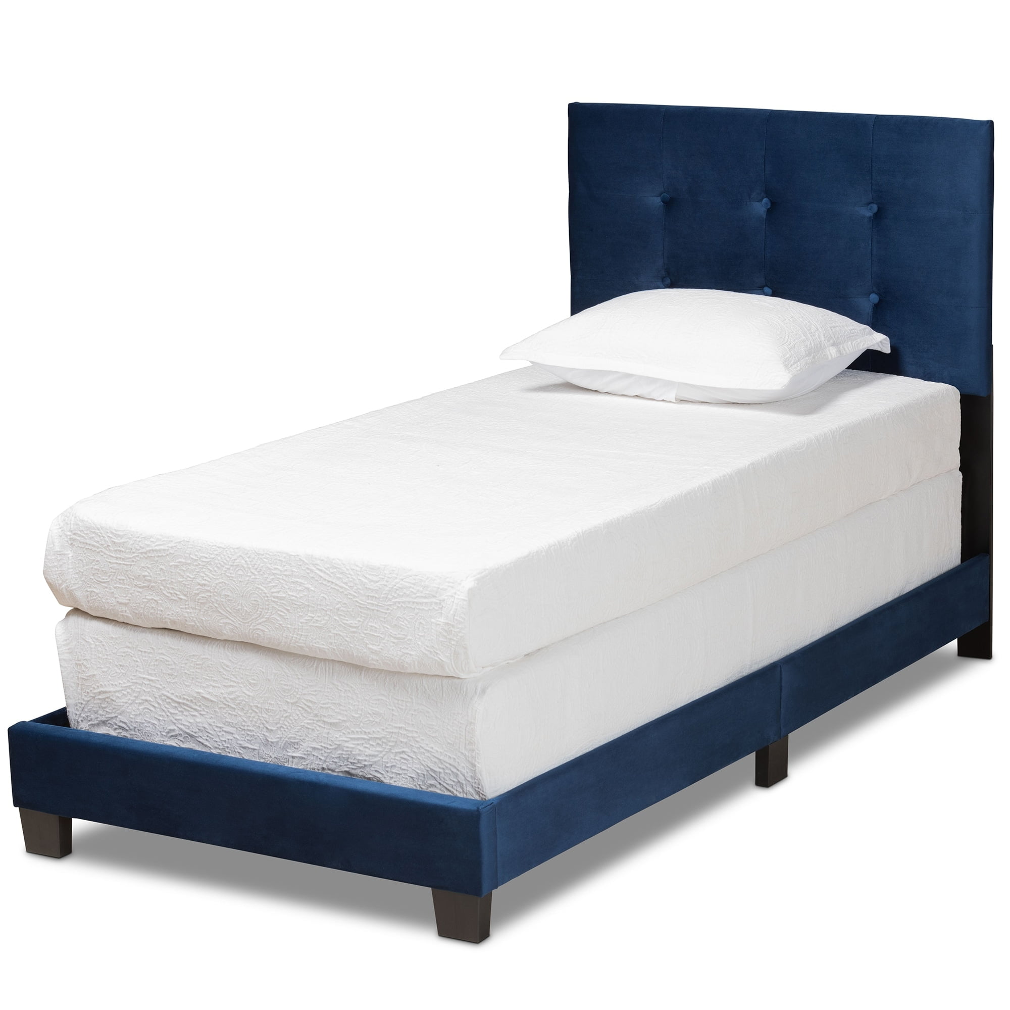 Baxton Studio Caprice Contemporary Glam Velvet Fabric Twin Size Panel ...