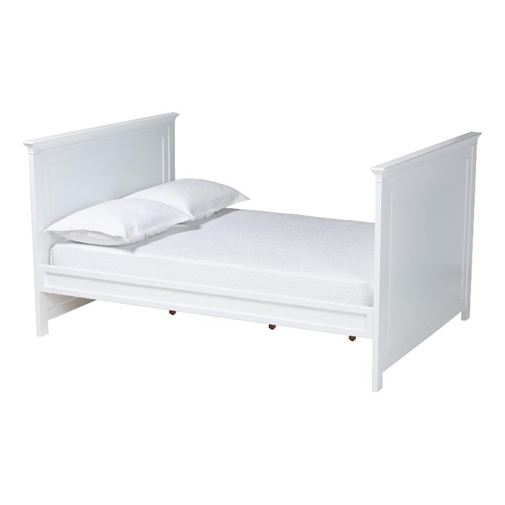 Baxton Studio Ceri Classic and Traditional White Finished Wood Twin ...