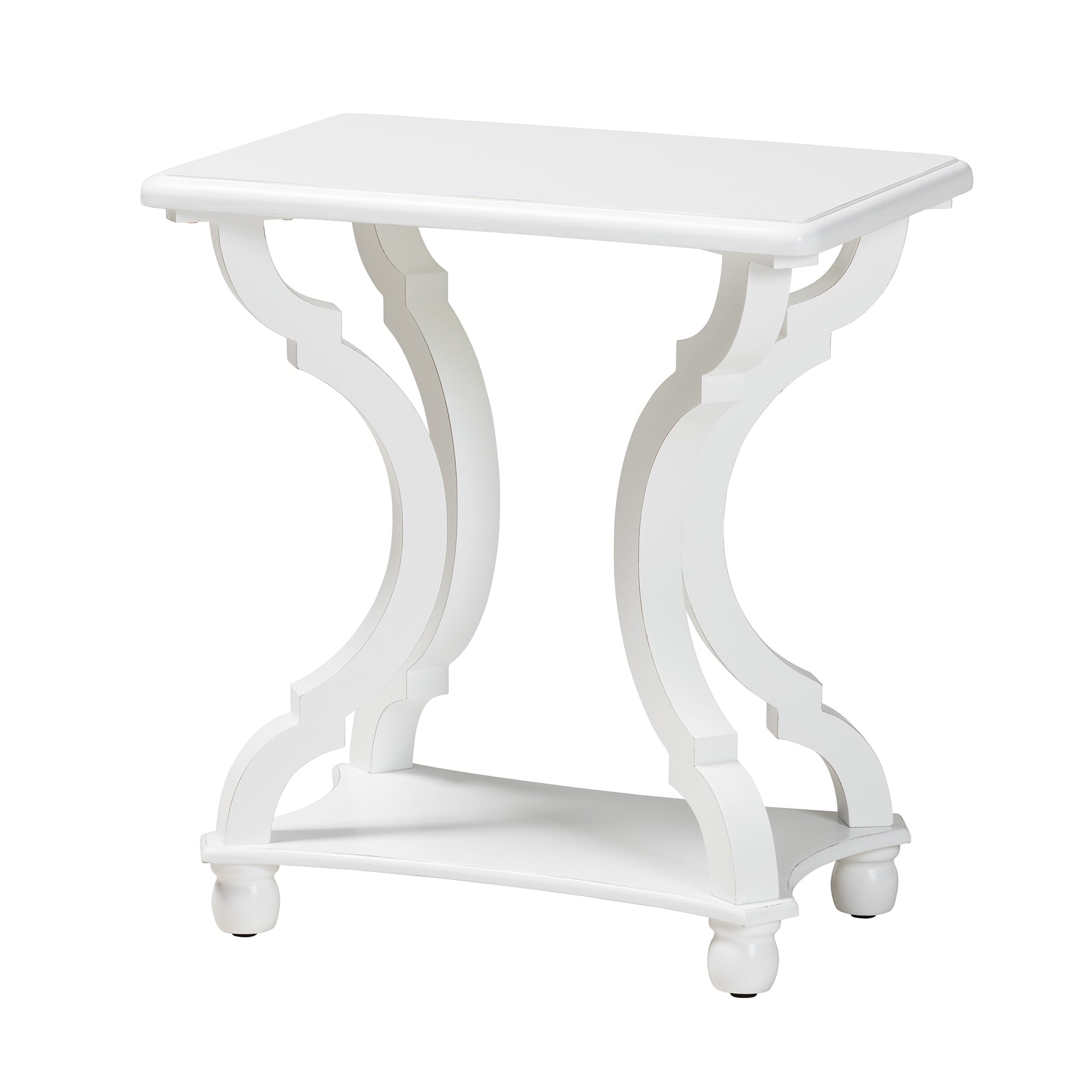 Baxton Studio Cianna Classic and Traditional Wood End Table White ...