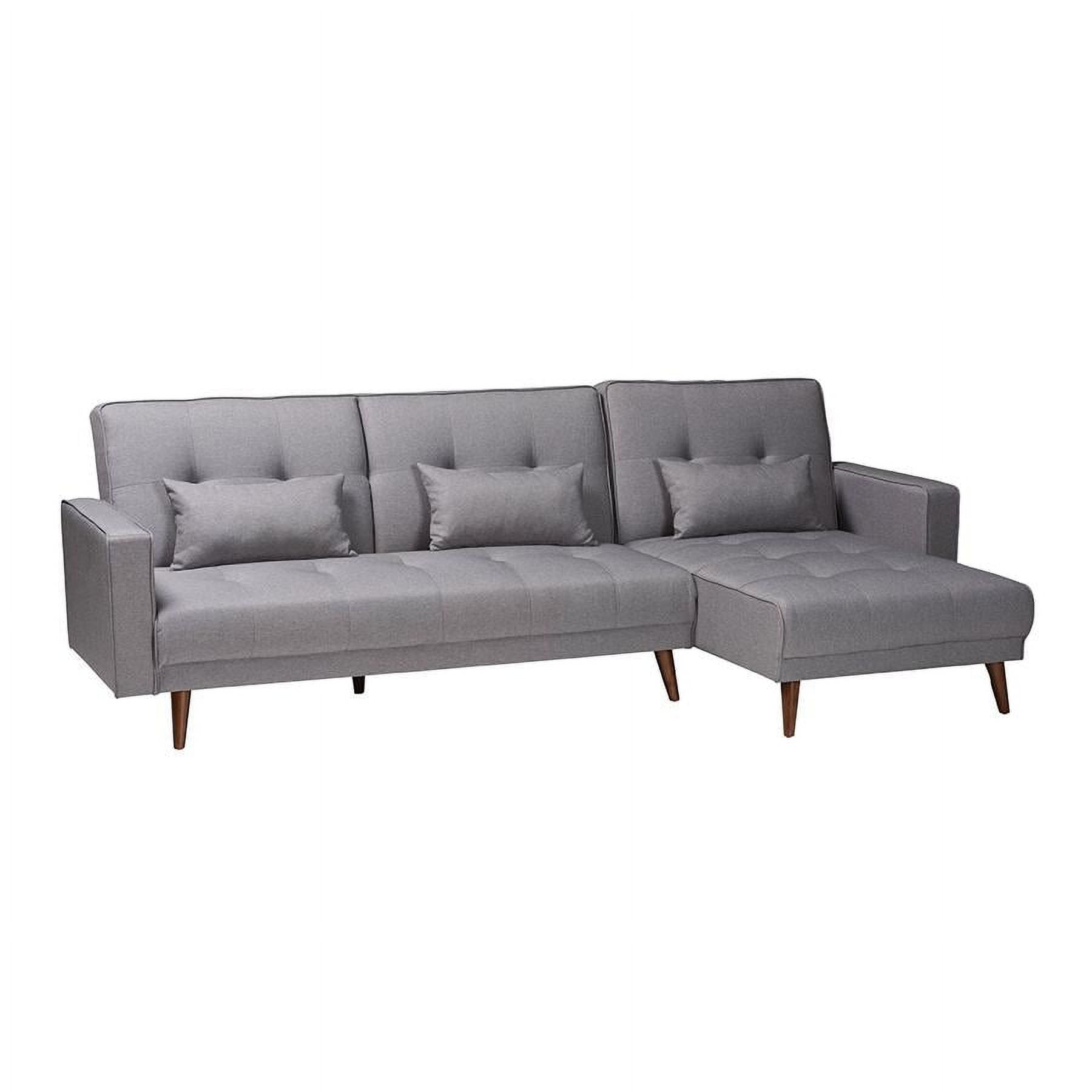 Baxton Studio Claire Contemporary Slate Fabric Upholstered Convertible ...