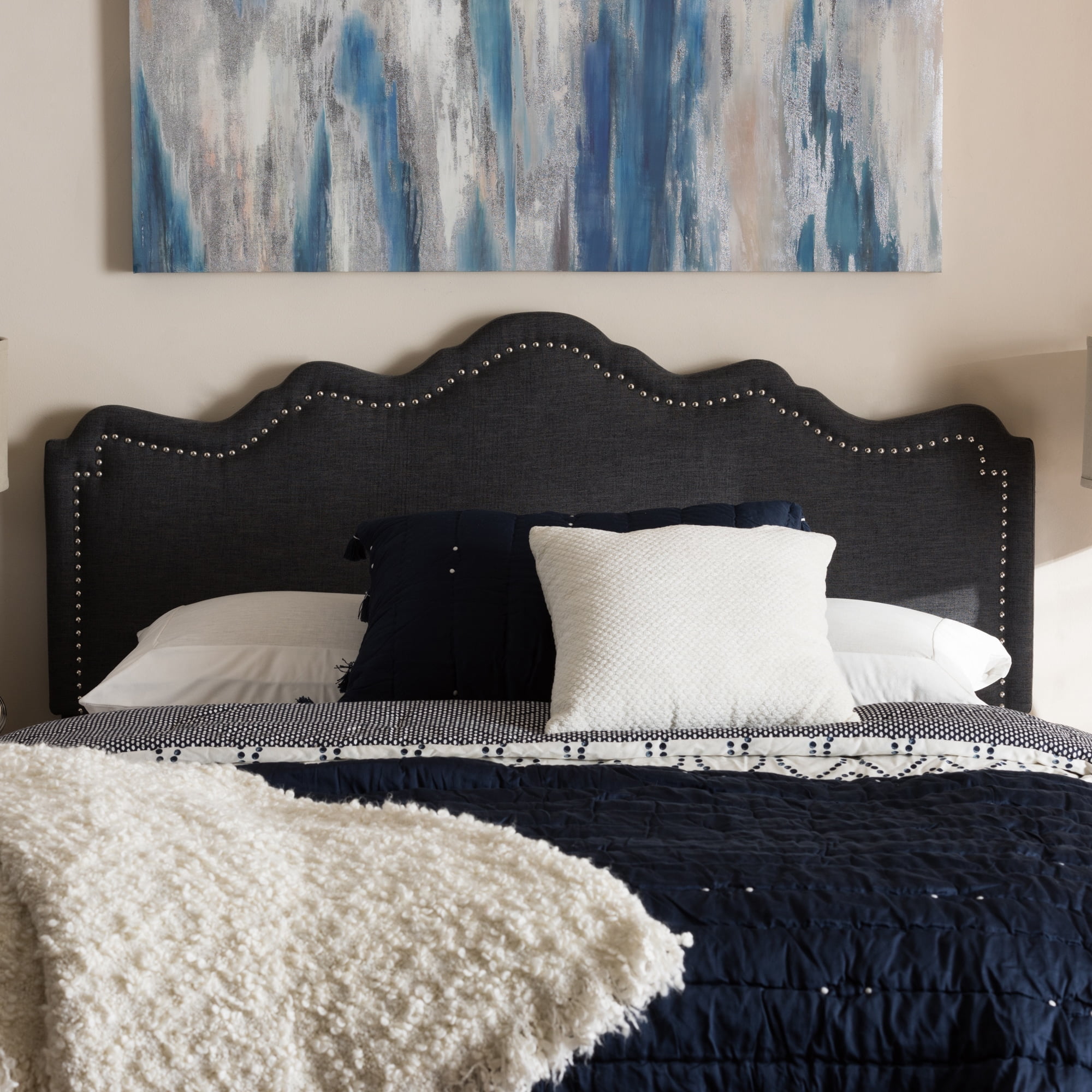 Baxton Studio Contemporary Headboard by Grey King - Walmart.com