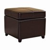 Baxton Studio Agustus Brown Leather Storage Ottoman - Walmart.com